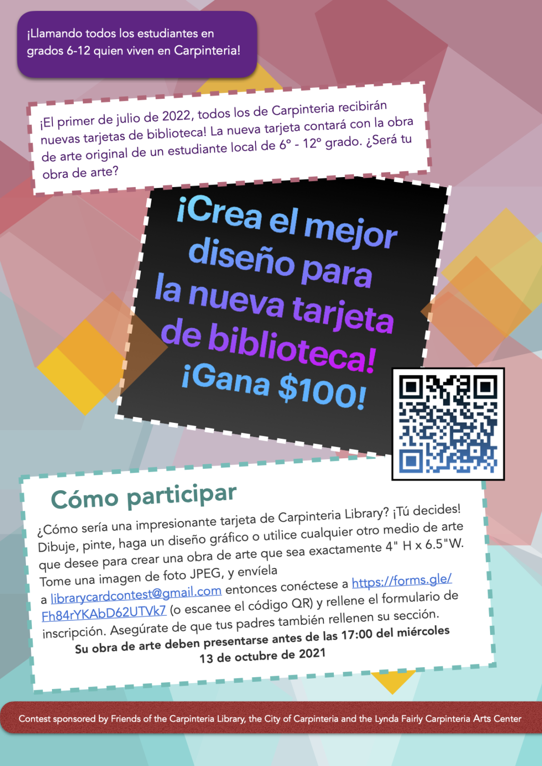 Students, Enter our Library Card Contest! - City of Carpinteria