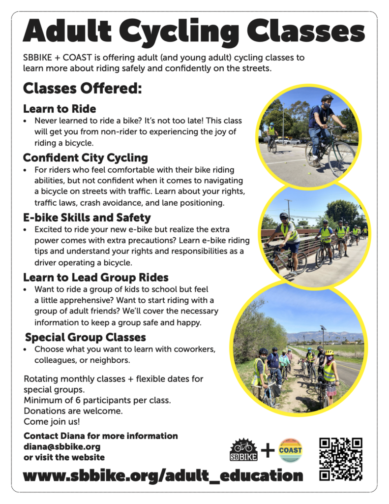 Adult Bike Classes Available - City of Carpinteria
