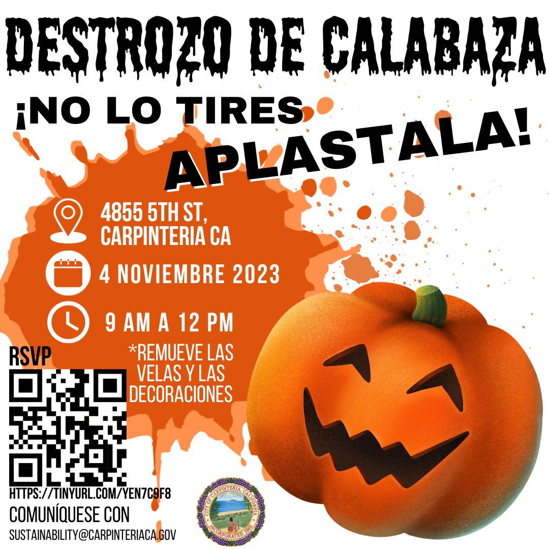 Check out our new Pumpkin Smash Event - City of Carpinteria