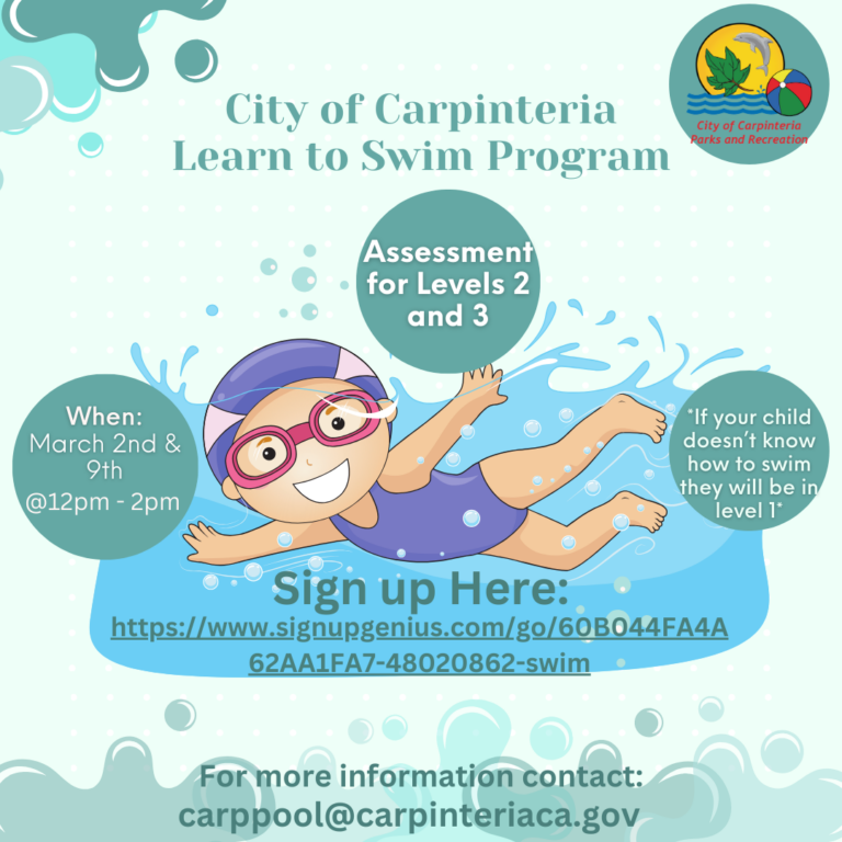 Let’s get your kiddos swimming! - City of Carpinteria